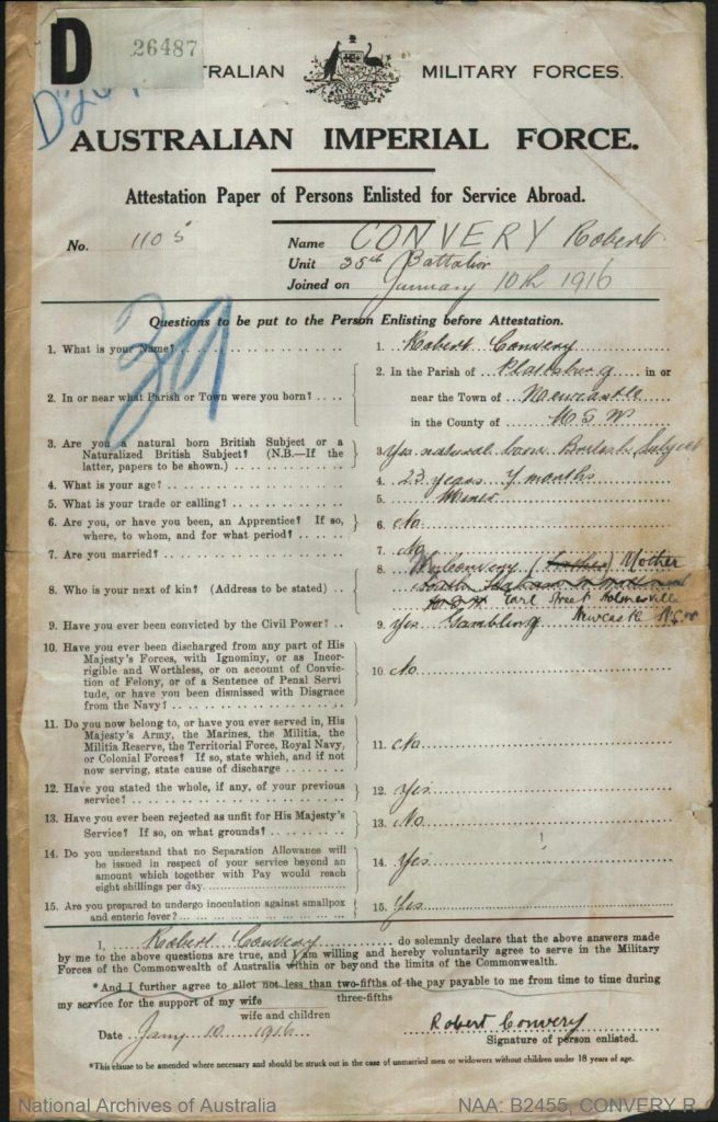 Robert Convery – Soccer Anzacs